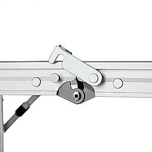 ARROWHEAD OUTDOOR 4’ ft Heavy-Duty Portable Aluminum Frame Folding Table w/Leveling Feet, Solid Tabletop Surface, 2 Adjustable Heights, Carrying Case Included, Lightweight, USA-Based Support