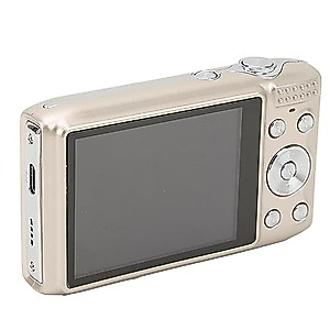 Digital Video Camera, Face Recognition Auto Focus 2.88 Inch Screen 58M 4K Digital Camera 16X for Daily Life (Gold)