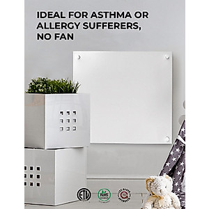 EconoHome Wall Heater Panel with Thermostat - Electric Wall Mounted Heater for Indoor Use - 400Watt Convection Heater - Perfect for Rooms Up to 120 Sq Ft - 120V - Updated Model