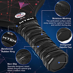 Pickleball Paddles Set of 2, USAPA Approved Fiberglass Surface Pickleball Set with 2 Pickleball Rackets,4 Pickleball Balls,1 Portable Carry Bag, Pickle Racket Set ​for Men Women