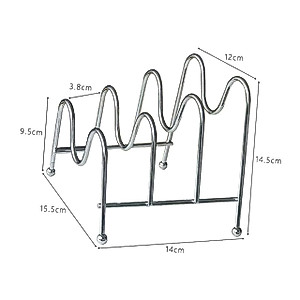 Zerodeko 3pcs Three Layer Pot Lid Rack, Iron, Silver, Storage Rack