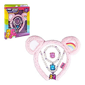 Care Bears HeadBands For Girls - Kids Jewelry for Girls - Dress Up Set All in one Giftable Box - Headband - Play Jewelry Set - 4pc (Toddler Headband, Necklace, Dress Up Bracelet, Ring) Ages 3+