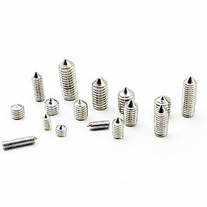 Hex Socket Set Screws with Cone Piont Assortment Kit,Stainless Steel,200 Pieces