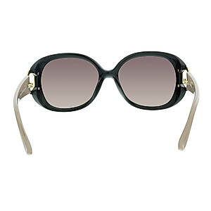 Ferragamo Brown Gradient Oval Sunglasses SF668 001 57