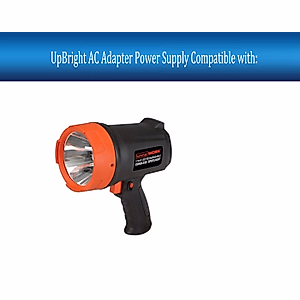 UpBright 3.7V AC/DC Adapter Compatible with LUMINAR Work Item 61777 61960 60793 Harbor Freight 3 Watt 3W 120 LED Rechargeable Cordless Spotlight 1300mAh Power Supply Cord Cable PS Battery Charger PSU