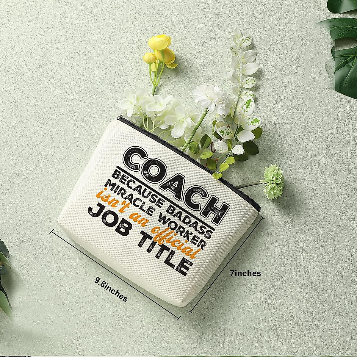 Coach Makeup Bag Cosmetic Bag Travel Accessories Coach Gifts Thank You Appreciation Retirement Birthday Gifts for Women Teacher Football Baseball Volleyball Swim Gym Coach Survival Kit