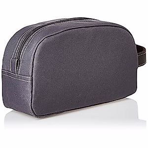 Timberland Men's Toiletry Bag Canvas Travel Kit Organizer, Charcoal, One Size
