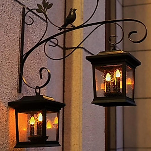 Tryme Solar Lights Garden Stakes Decorative Candles Flickering Flame Lanterns Waterproof Outdoor Lighting Yard Decor for Patio Lawn Pathway Wall Backyard