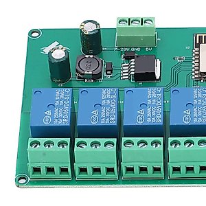 ESP8266 Relay Module, Relay Module 8‑Channel ESP8266 Development Board Development Board with 1 X Relay Module for Smart Home Control