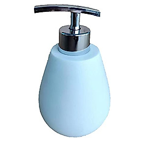 Ruoxian Bathroom Accessories Resin White Marble Finishing Water Shape soap Dispenser , Tumbler , Cotton Swab Jar New Combination Set of 3 , Bathroom Organization, Bathroom Accessory Set