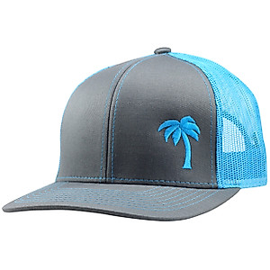 LINDO Trucker Hat - Palm Tree Series (Graphite/Aqua)