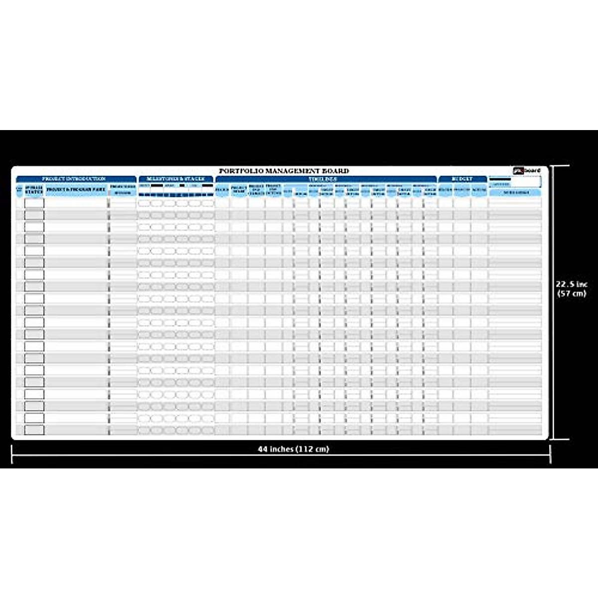 Program Management Board Set, Full Magnetic Project Management Board with 660 Pack Status Indicators and Accessories. Enables Full Control Over Project, Project Tracking Board and Presentation Board