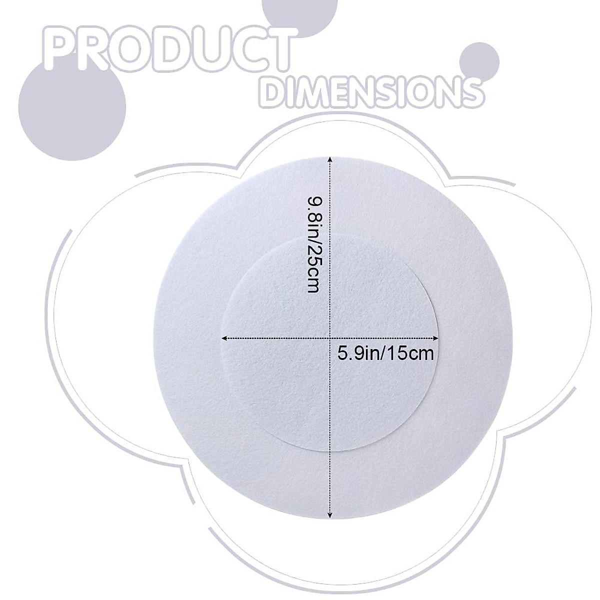 Soft Felt Plate Protectors, Set of 30 and 2 Different Size, Plate Separators Pads China Storage Dividers Protectors Dish Protectors Pads for Protecting and Stacking Your Cookware