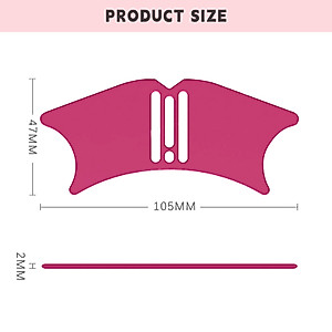 HOSAILY Nose Contour Eyeliner Stencils, 4 in 1 Silicone Multifunctional Eye Makeup Aids Tool for Nose Shadow Highlighter/Winged Eyeliner/Lip Line/Eyelash, Beginners Friendly Applicator Guide Tool-Rose