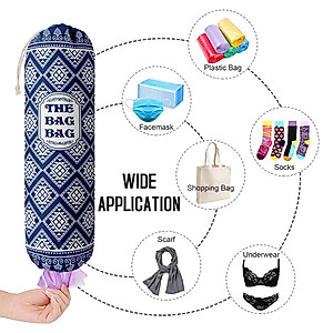 The Bag Bag Grocery Bag Holder, Rustic Grocery Bags Holder Organizer For Shopping Bags, Wall Mount Plastic Bags Storage Container Dispensers, Kitchen Gifts For Women Family Friends Grandma Mom(B-5)