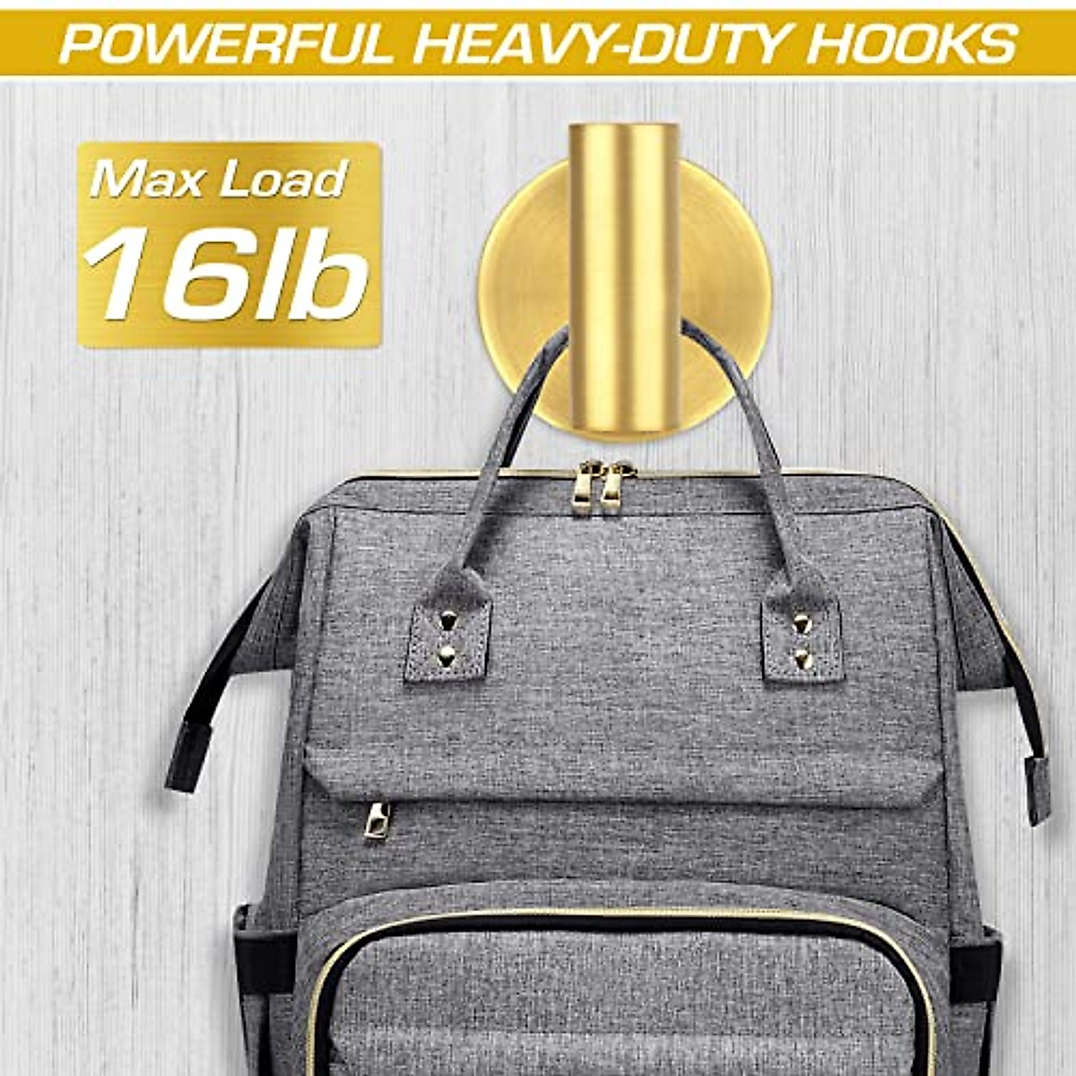 Towel Hooks, 4 Packs Powerful Heavy-Duty Wall Hooks,Premium 304 Stainless Steel Towel Hook,Coat Hooks,Towel Hook for Wall Mounted, Gold Towel Hooks Bathroom,Bathroom Hooks for Bath Towels