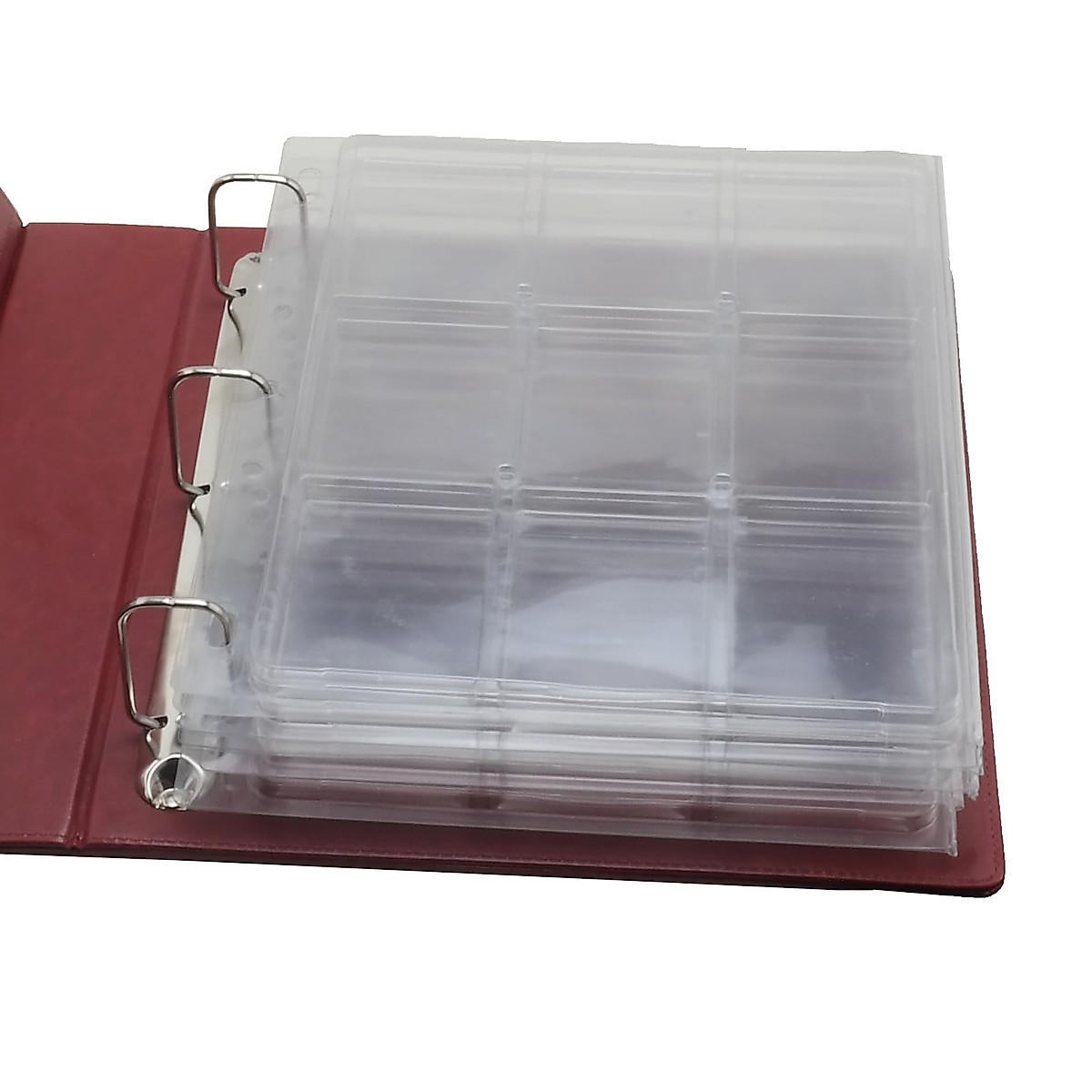 Ursae Minoris Manor Library Album with Collector's Pages for 45 Coins in Standard Certified or Certified-Style Holders PCGS, NGC, ANACS, Lighthouse, Guardhouse, BCW, Ursae Minoris – Burgundy