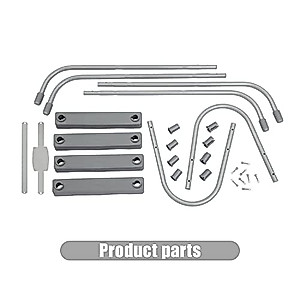 YUEWO 36" 2-Step Steel Frame Above Ground Swimming Pool Ladder with Non-Slip Plastic Steps for Entry and Exit System Swim Pools