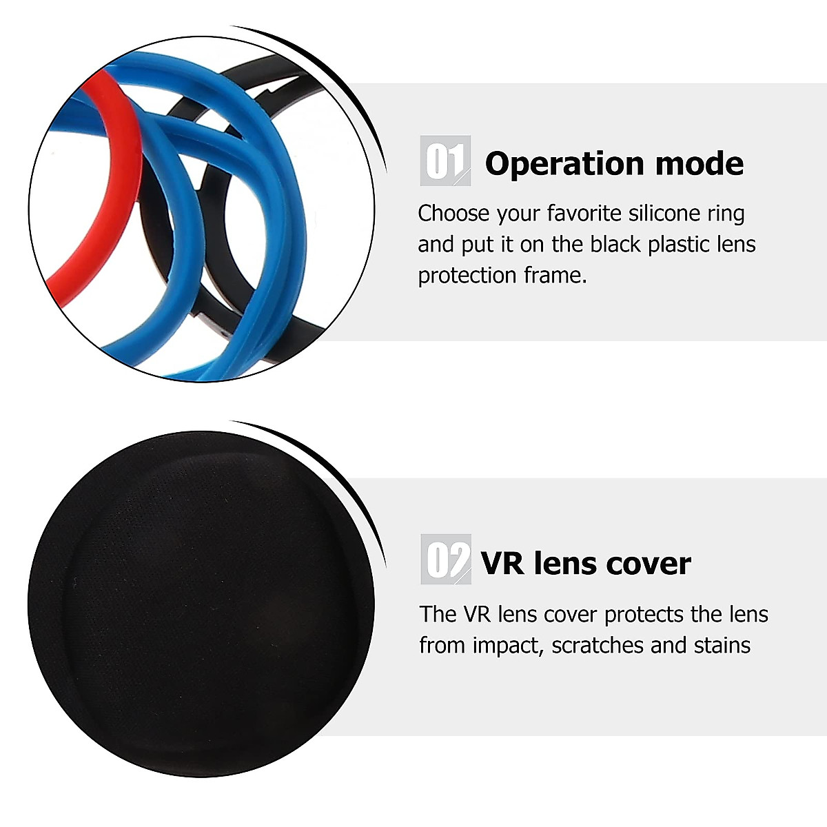 Vr Protective Case Vr Lens Covers Lens Anti-Scratch Ring Vr Supplies Durable Lens Cover Lens Mask Lens Protector for Vr Lens Protective Case Vr Accessories Vr Protection Supplies