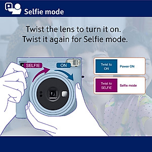 Fujifilm Instax Square SQ1 Glacier Blue Instant Camera + Fuji Instax Square Instant Film + Accessory Bundle