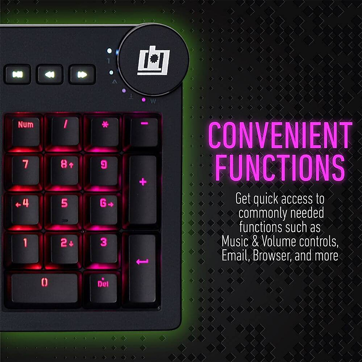 LG 27GN800-B 27" Ultragear QHD 144Hz G-SYNC HDR Monitor Bundle with Gaming Keyboard