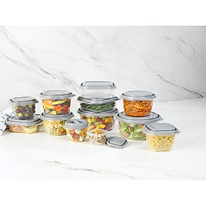 GoodCook EveryWare 40-Piece Food Storage Container Set, BPA-Free Plastic, Click and Fresh Lids, Assorted Sizes with Integrated Measurements, Durable and Secure Food Containers for Leftovers