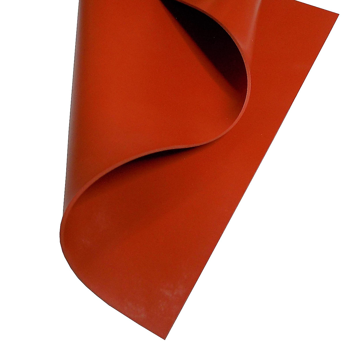 Red Silicone Rubber Sheet, 60A 1/16 x 9 x 12 Inch Commercial Grade, Made in the USA, No Adhesive Backing, High Temp Gasket Material