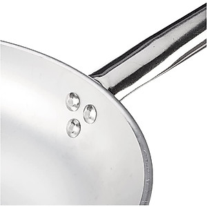 Pentole Agnelli ALMR1111B24 High pan for jumping, Aluminum, Silver, 24 cm