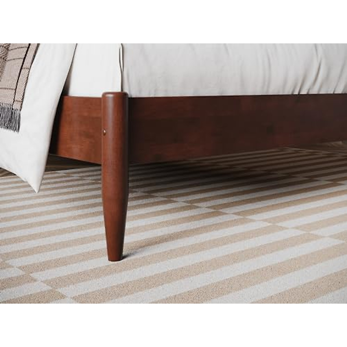 AFI, Pasadena 14" Twin XL Wood Basic Platform Bed Frame, Walnut