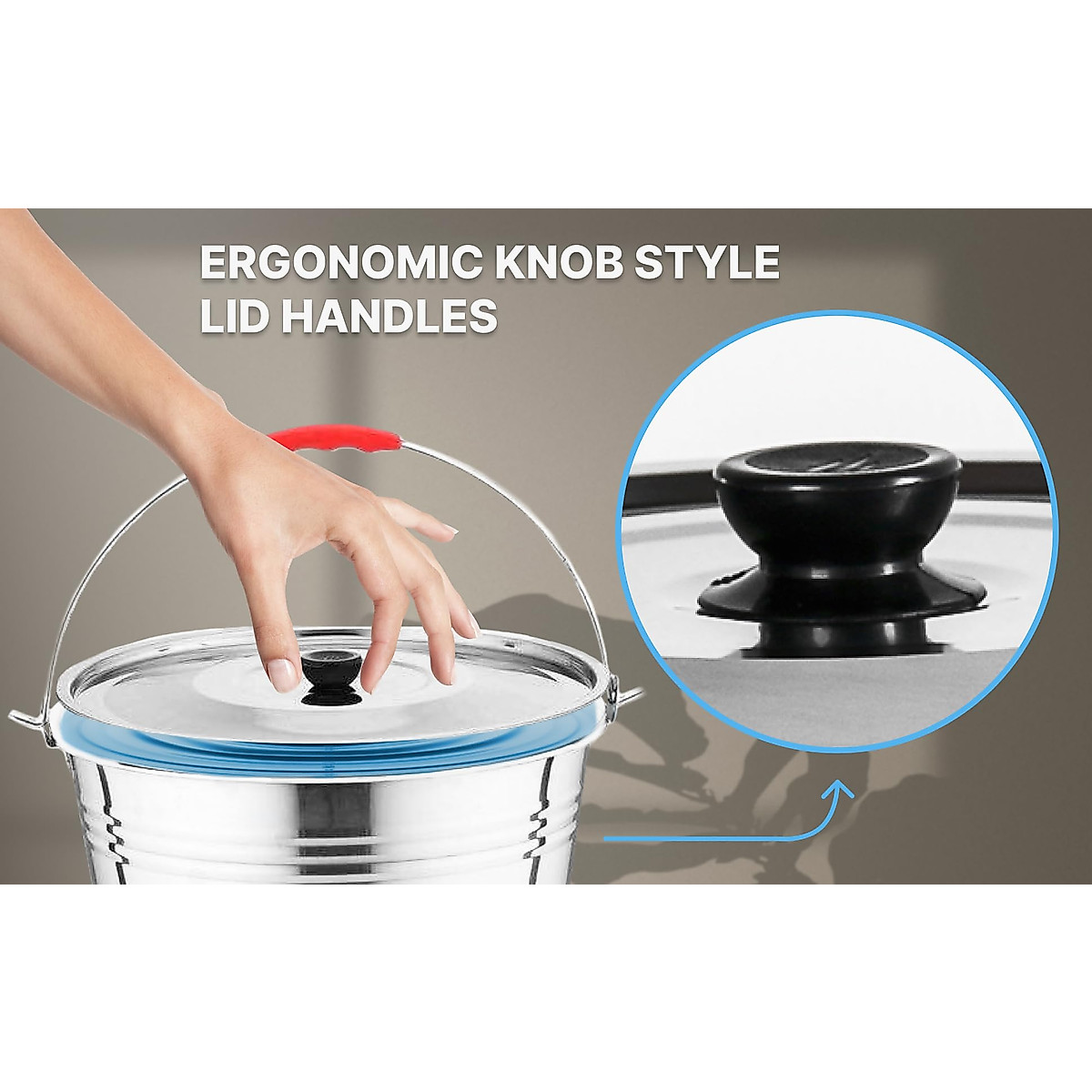 Skywin-Metal Bucket 4 Gallon Pack,Metal Can with Lid,Durable Small Metal Trash Can with Lid,Environment Friendly Metal Bucket with Lid for Outdoor Use