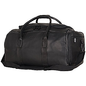 Kenneth Cole REACTION Duff Guy Colombian Leather 20" Single Compartment Top Load Travel Duffel Bag, Black