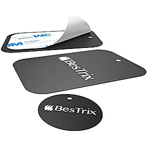 Bestrix Metal Plate for Magnetic Mount with 3M Adhesive (Set of 4) Extra Thin