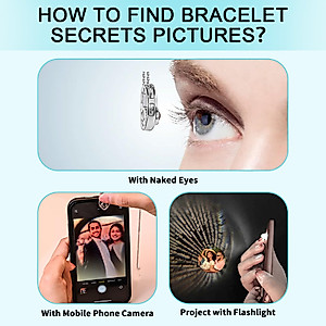 YATEDIY Custom Bracelets with Picture Inside, Personalized Projection Bracelets with Photos, Handmade Braided Rope Picture Bracelet, Anniversary Memorial Gifts for Couple/Women/Men