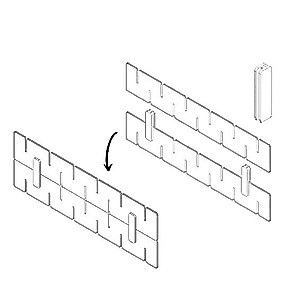 Kanroot【24 pcs】 Houseware Closet Underwear Organizer Drawer Divider,lexible,tool storage trays,drawer,divider Dresser,Desk&Box in Bathroom,Bedroom,Kitchen&officeCut&Higher Will/Lisle/snap on/daiso