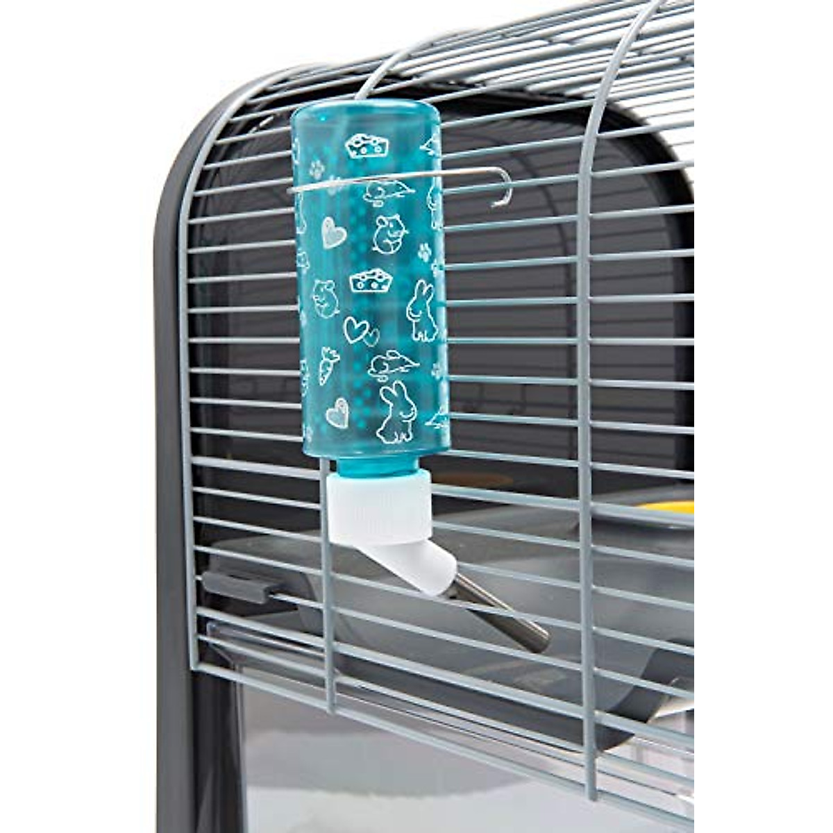 Lixit Critter Bright Water Bottles for Hamsters, Rabbits, Chinchillas, Ferrets, Guinea Pigs and Other Small Animals (4 Ounce, Assorted Colors Pack of 1)