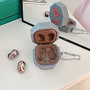 HENJI Earphone Case for Samsung Galaxy Buds 2 & Buds Live & Buds Pro, Soft Silicone 3D Cute Cartoon Cool Dragon Talisman Cover for Samsung Galaxy Buds Live (Talisman)