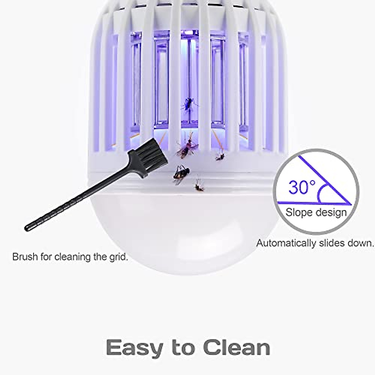 BANPESTT Bug Zapper Light Bulb 2-in-1 Indoor Mosquito Zapper Gnat Trap- Electric Fly Insect Killer&Bug Catcher for Home Backyard Patio