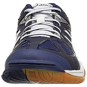 ASICS Women's Gel-Tactic Volleyball Shoe, Estate Blue/White/Silver, 8 M US