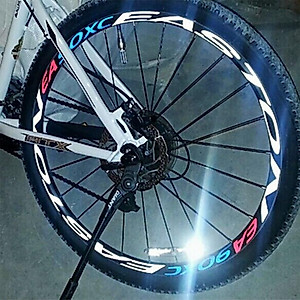 HMANE 4Pcs Bike Stickers Bicycle Wheel Rims Light Safety Reflective Stickers Decal