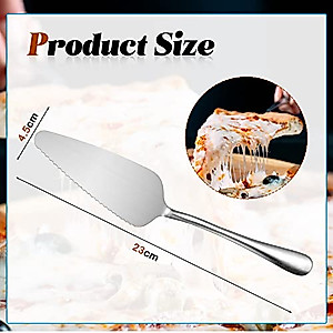 Baderke 30 Pcs Pie Server Stainless Steel Cake Pie Pastry Server Rustic Cake Server Professional Pie Spatula Pie Serving Utensil for Pizza Dessert Cheese Cutting, 9 Inches, Silver