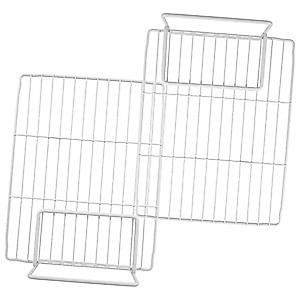 IWOWHERO Partition Closet Divider Fridge Door Organizer Fridge Mesh Divider Wardrobe Clothes Separator Refrigerator Separators Fridge Accessories Replaceable Refrigerator Divider Iron White