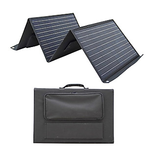 DIYZYBLA 120W Portable 18V Solar Panels with Adjustable Kickstands, Foldable, Waterproof IP65 for RV, Outdoor, Camping, Tablets