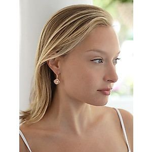 Mariell Tailored Solitaire Drop Earrings with Brilliant Round Crystals in Rose Gold Tone. Loved By All!