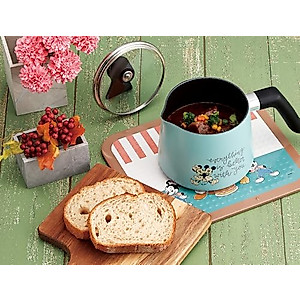 Skater ANMP1-A Multi-Pot, 0.3 gal (1.3 L) For Gas Fire, 7 in 1, All-purpose Pot, Rice Cooker, Milk Pan, Fryer, One-Handled Pot, Disney Mickey Mouse