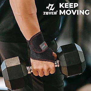 ZOYER Carpal Tunnel Wrist Brace Night Support, Breathable and Comfortable Wrist Compression Sleeve, Reversible Wrist Wrap for Tendonitis, Arthritis, Workout Wrist Support for Women and Men