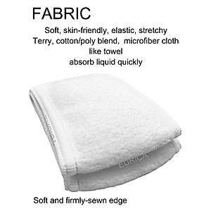 EUICAE Spa Headband Hair Wrap Sweat Headband Head Wrap Hair Towel Wrap Non-slip Stretchable Washable Makeup Headband for Face Wash Facial Treatment Sport Fits All White (White)