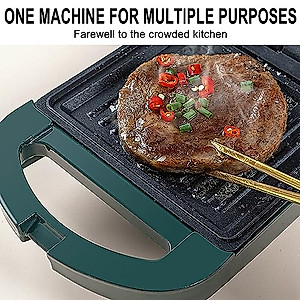 Qiopertar Sandwich Machine, Breakfast Machine, Household Internet Light Food Sandwich Machine, Heated, Bread Frying And Baking Machine