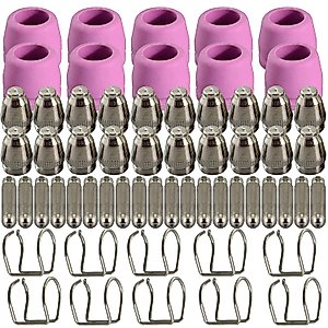 AWLOLWA 60Pcs Plasma Cutter Torch Consumables Nozzles Tips Kit For SG-55 AG-60 40/50/61 Amp…