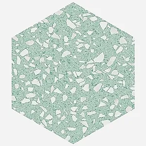 SomerTile FCD10VCMT Venice Hex Mint 8-5/8" x 9-7/8" Porcelain Floor and Wall Tile, Green