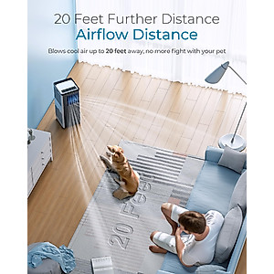 FIOGOHUMI 10000BTU Portable Air Conditioners - Portable AC Unit with Built-in Dehumidifier Fan Mode for Room up to 350 sq.ft. - Room Air Conditioner with 24H Timer & Remote Control Window Mount Kit